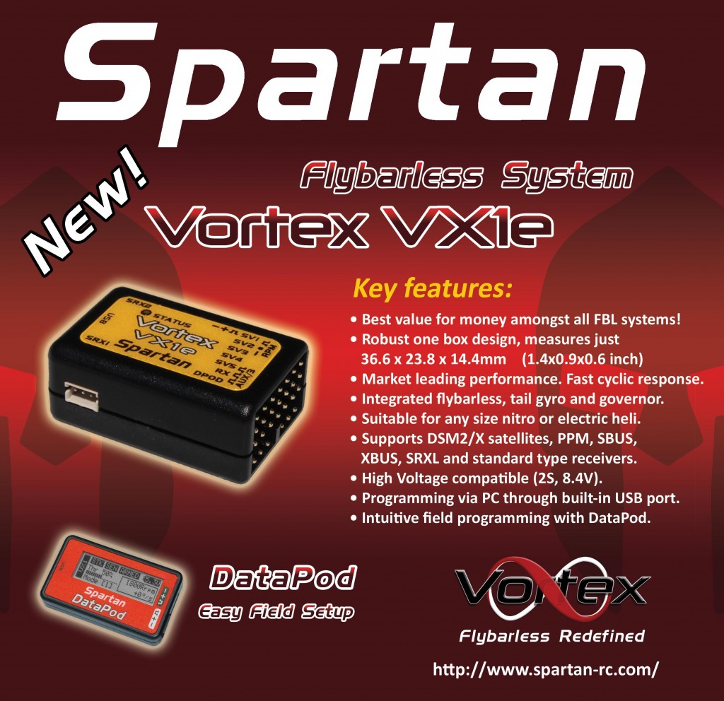 Spartan Vortex Esprit VX1e flybarless controller - Zen RC