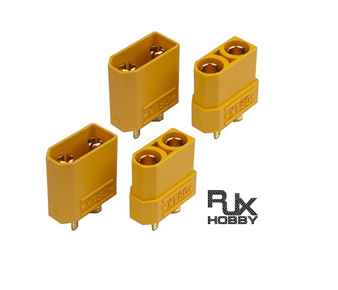 XT90 Connector Yellow - Male and Female x2 pairs - Zen RC